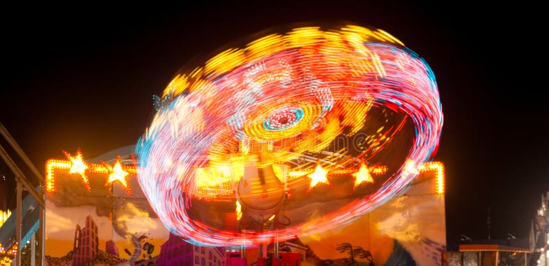 Local State Fair Carnival Ride Long Exposure Stock Photo - Image of ...
