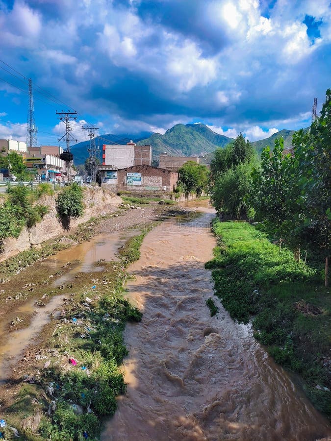 Local Stream before Heavy Flood Stock Image - Image of terrain, rock ...