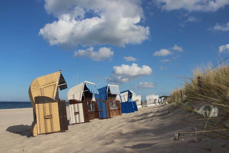 Colorful Local Style Beach Chairs Stock Image - Image of leaf, ground ...