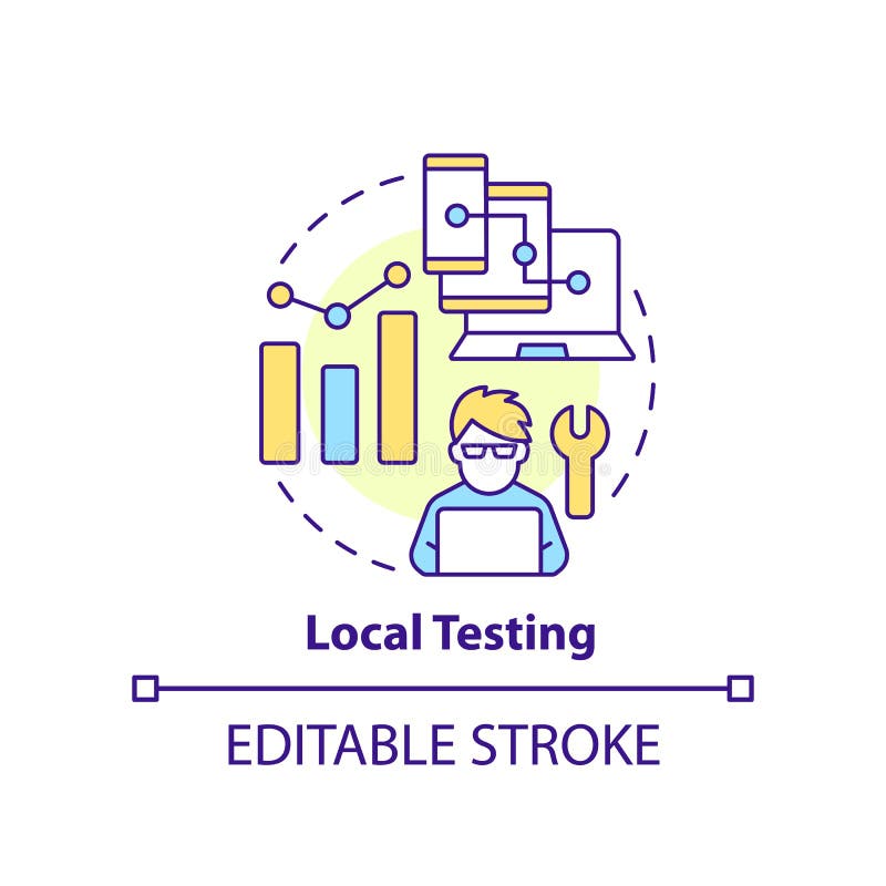 Local Testing Concept Icon Stock Vector Illustration Of Graphic 254540711