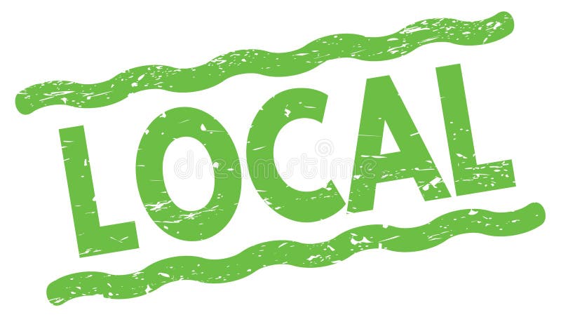 LOCAL Text on Green Lines Stamp Sign Stock Illustration - Illustration ...