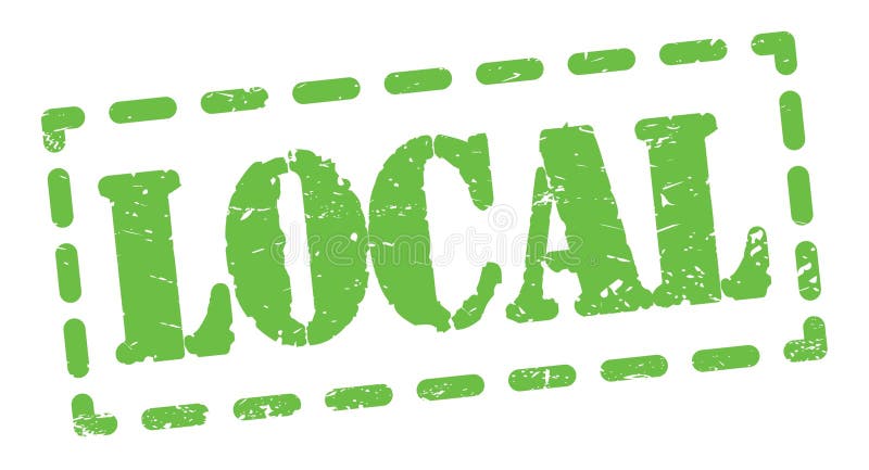LOCAL Text Written on Green Stamp Sign Stock Illustration ...