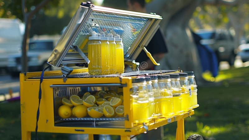 A Local Vendor Selling Refreshing Lemonade from a Customized ...