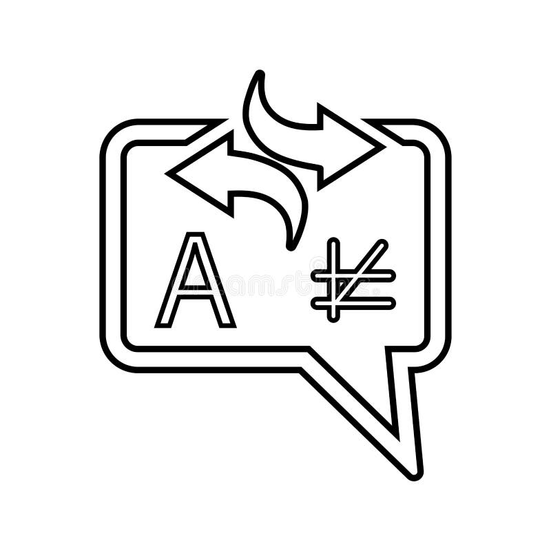 Localization and Translation Outline Icon. Line Art Vector Stock ...