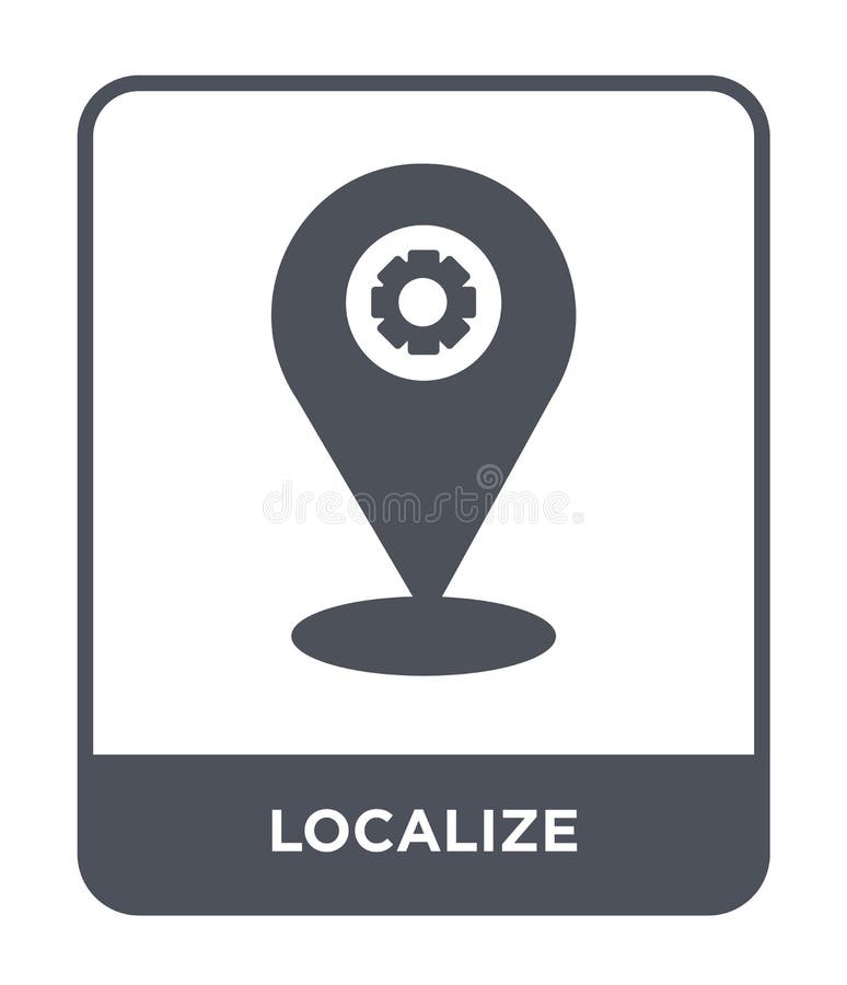 Global Localization Icon in Trendy Design Style. Global Localization ...