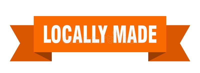 Locally made ribbon. stock vector. Illustration of paper - 153889499