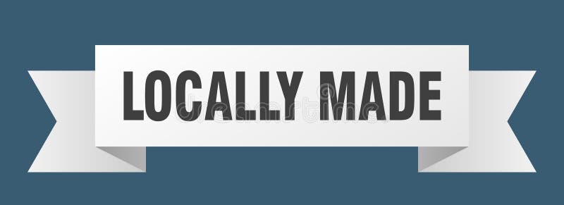 Locally made ribbon. stock vector. Illustration of vector - 154053430