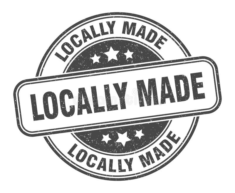 Locally made sign stock vector. Illustration of sticker - 160382362