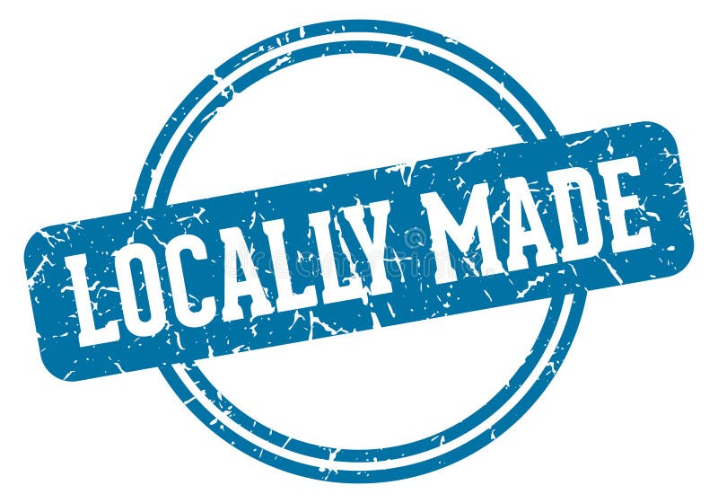 Locally made stamp stock vector. Illustration of overlay - 347663889