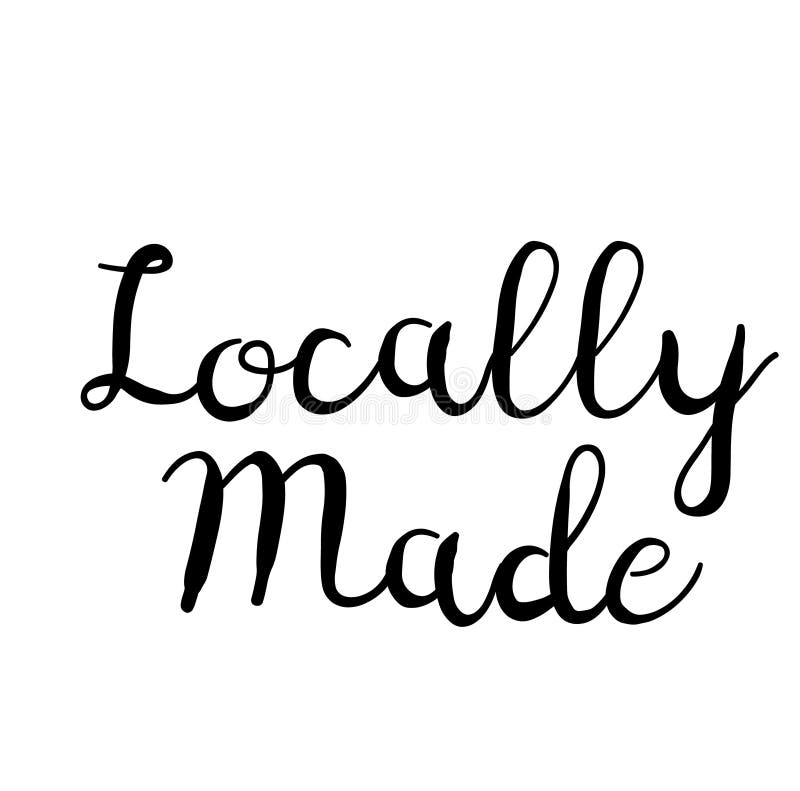 Locally Made Stamp on White Stock Vector - Illustration of seal ...