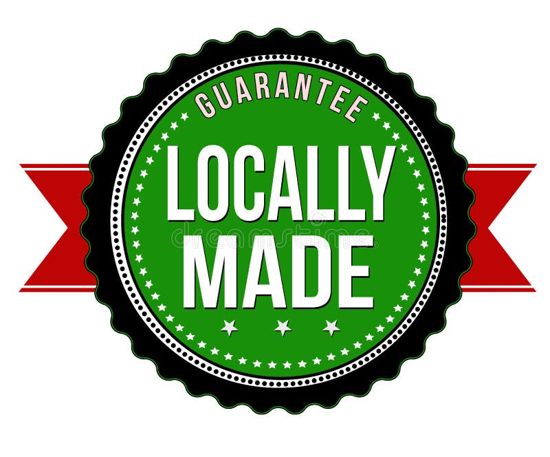 Locally Made Sticker or Badge Stock Vector - Illustration of decorative ...