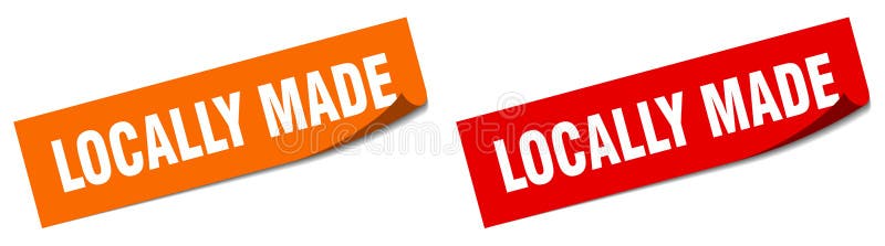 Locally Made Sticker. Locally Made Sign Set Stock Vector - Illustration ...