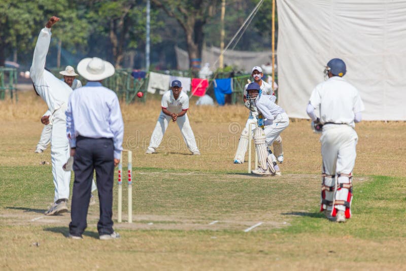 Locals Play Cricket in the Park Editorial Photo - Image of field ...
