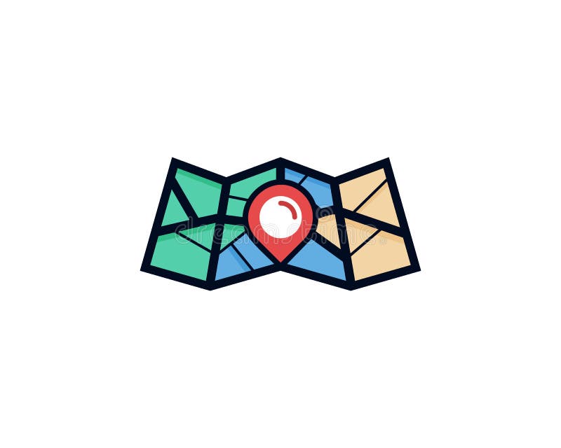 Locate Map Logo Icon Design Stock Vector - Illustration of geography ...