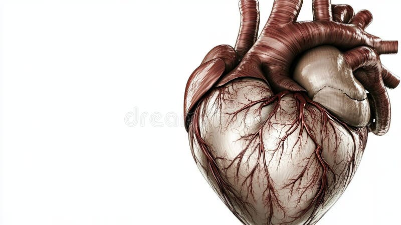 Visual Representation of a Human Heart Showcasing Intricate Details and ...