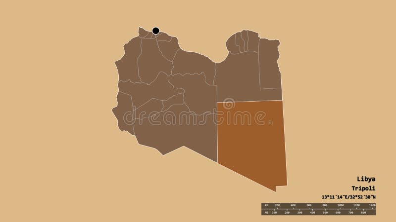 Location Map of Al Jawf Region Stock Vector - Illustration of contour ...