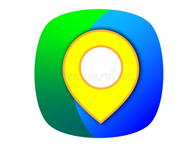 Location App Icon in Trendy Design Style Stock Vector - Illustration of ...