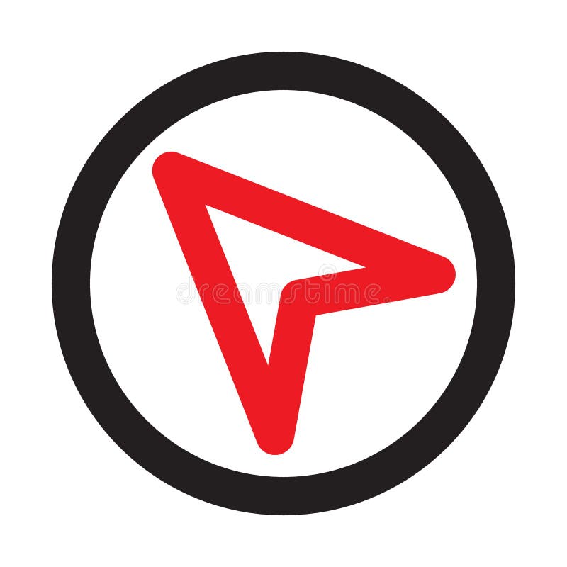 Location Arrow Icon. Gps Arrow - Pointer, Vector Illustration Stock Vector - Illustration of ...