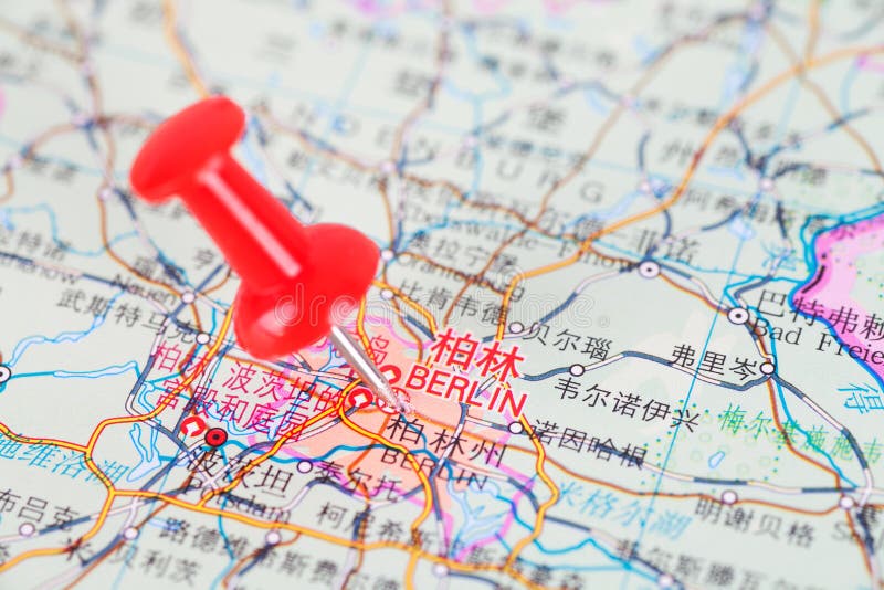 The Location of Berlin on the Map Stock Image - Image of location ...