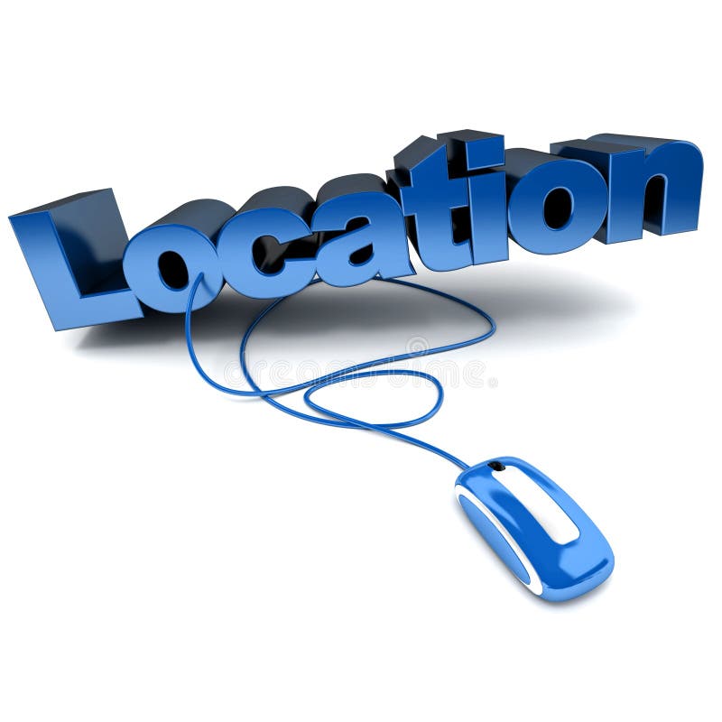 Location bleu stock illustration. Illustration of internet - 19152743