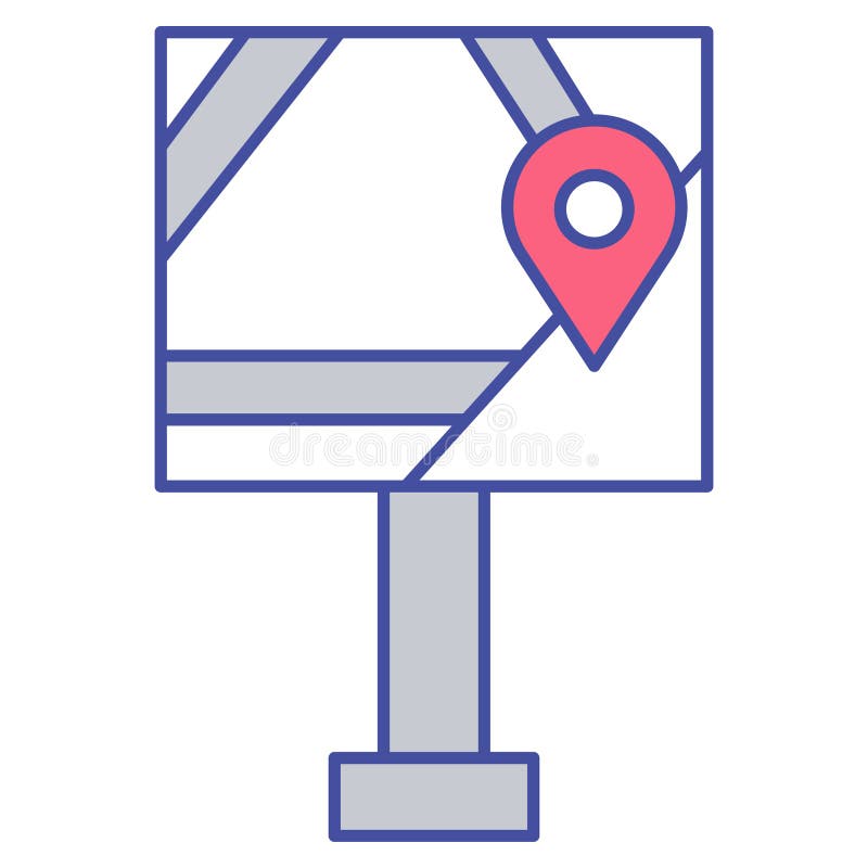 Location Board Isolated Vector Icon Which Can Easily Modify or Edit ...