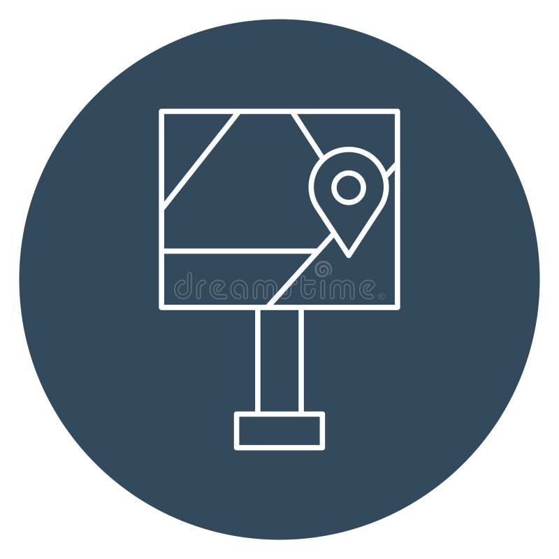 Location Board Isolated Vector Icon Which Can Easily Modify or Edit ...