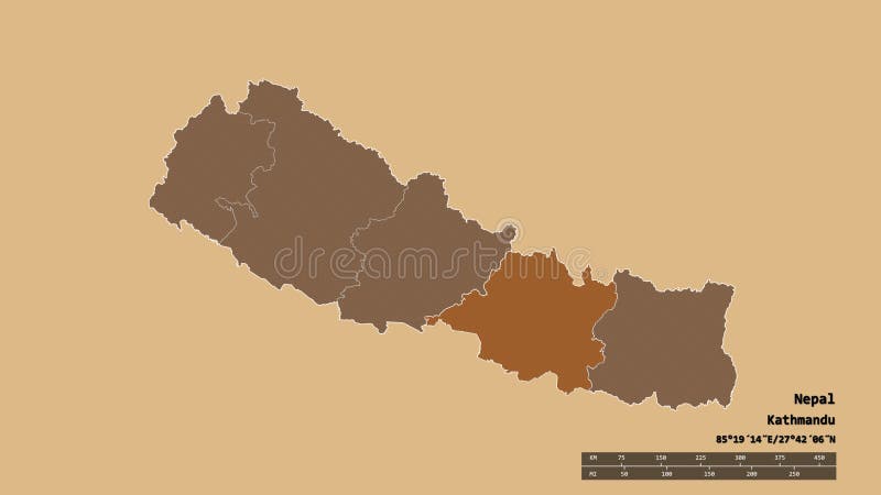 Location of Central, Development Region of Nepal,. Pattern Stock ...