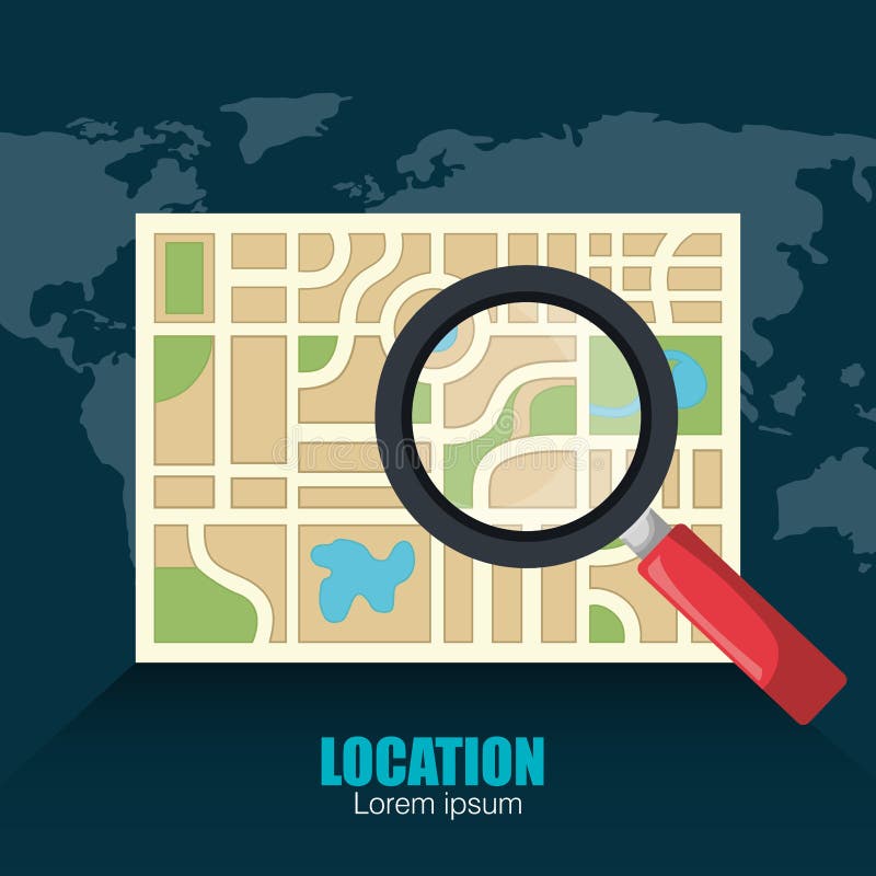 Location concept design stock illustration. Illustration of mobile ...