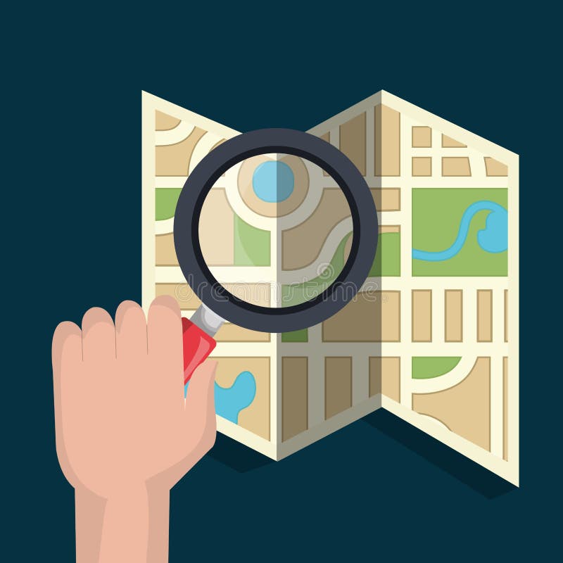 Location concept design stock illustration. Illustration of position ...