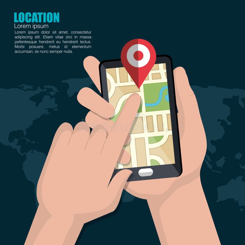 Location concept design stock illustration. Illustration of shape ...