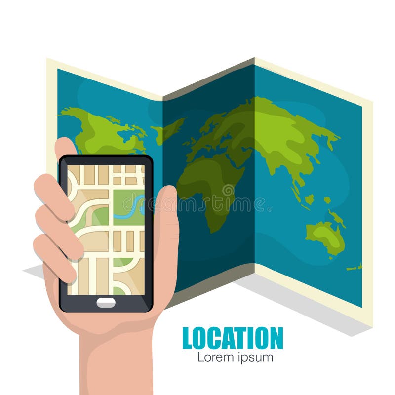 Location concept design stock illustration. Illustration of earth ...