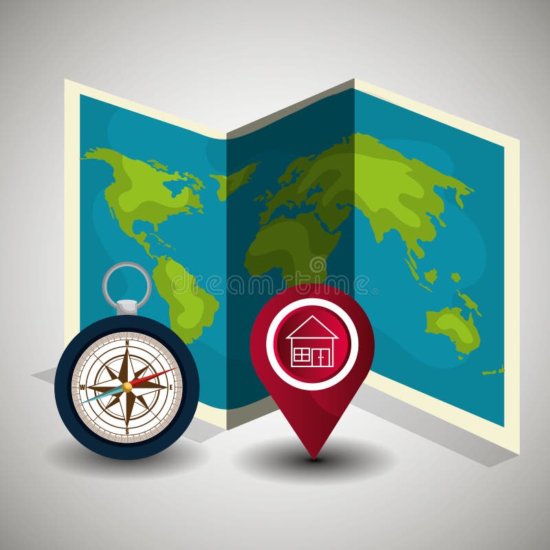 Location concept design stock illustration. Illustration of local ...