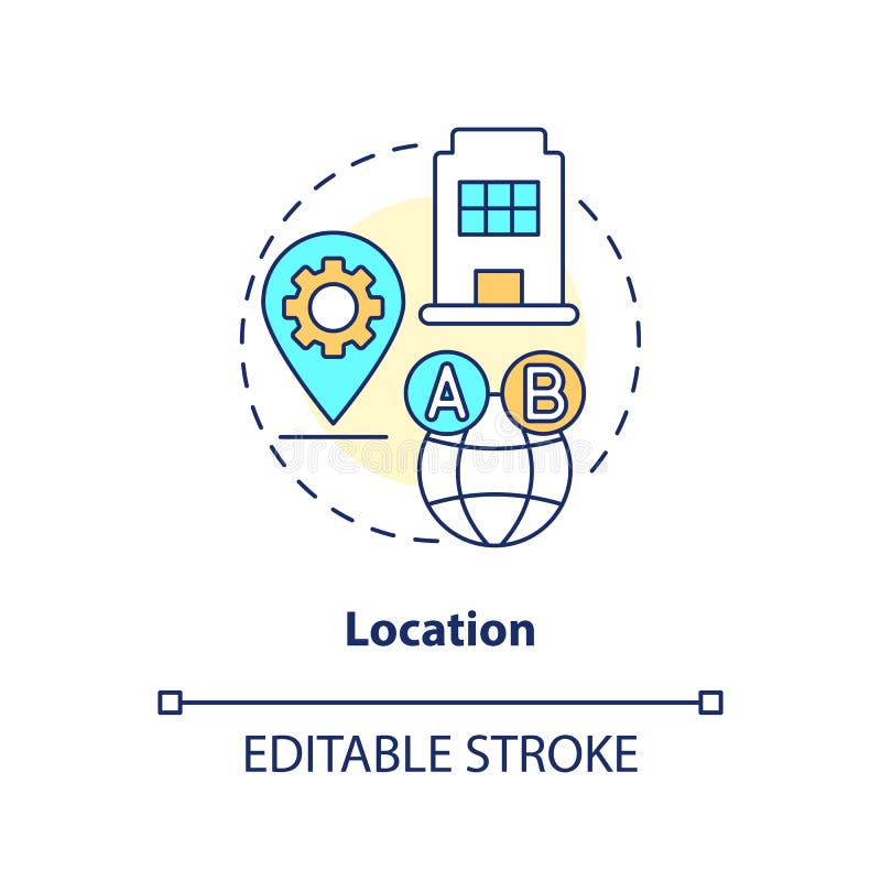 Location concept icon stock vector. Illustration of explorer - 258233009