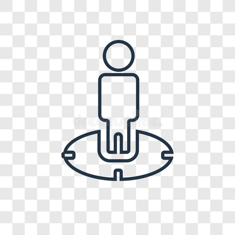 Location Concept Vector Linear Icon Isolated on Transparent Back Stock ...