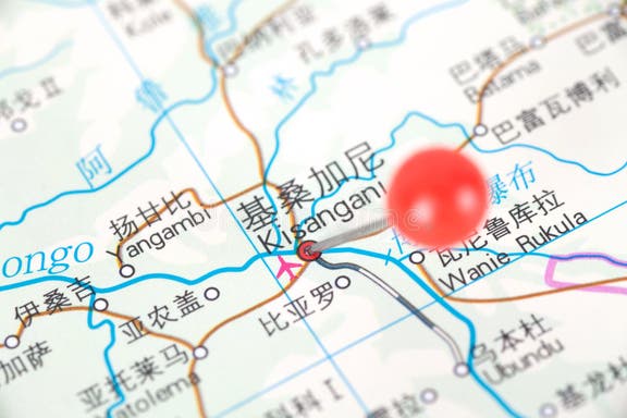 Location of Congo City Kisangani on the Map Stock Photo - Image of ...