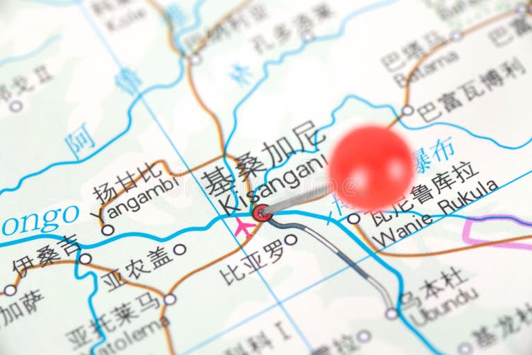 Location of Congo City Kisangani on the Map Stock Photo - Image of ...