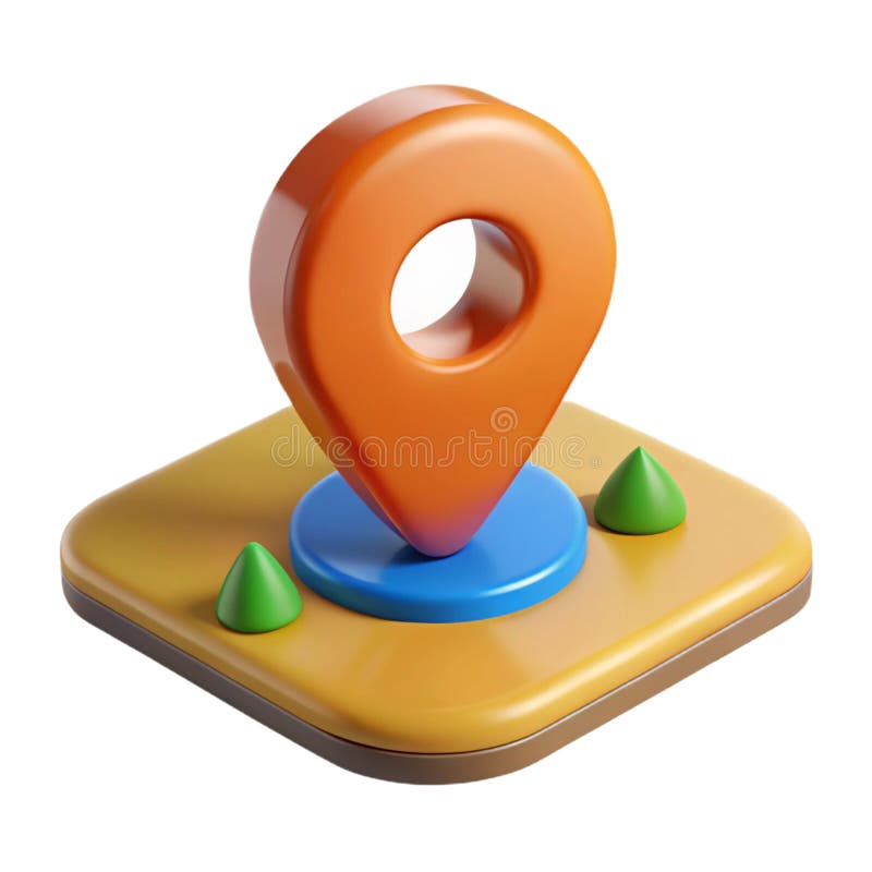 Location 3D Illustration GPS and Navigation Symbol Stock Illustration ...