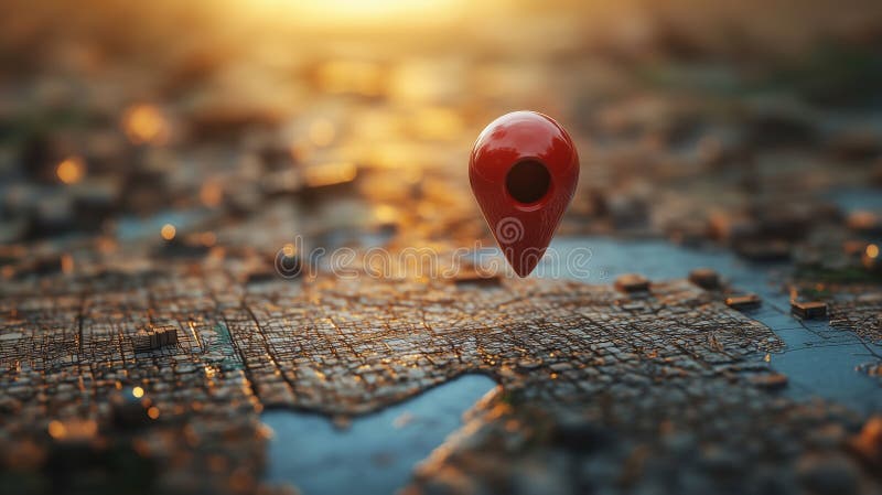 Location 3D Location Pin Animated 3D Location Pin Dropping Onto a Map ...