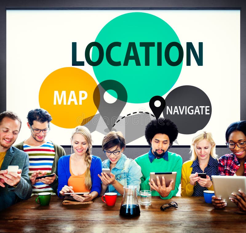 Location Destination Navigation Map Direction Concept Stock Photo ...