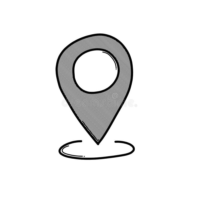 Location Doodle Vector Icon. Drawing Sketch Illustration Hand Drawn ...