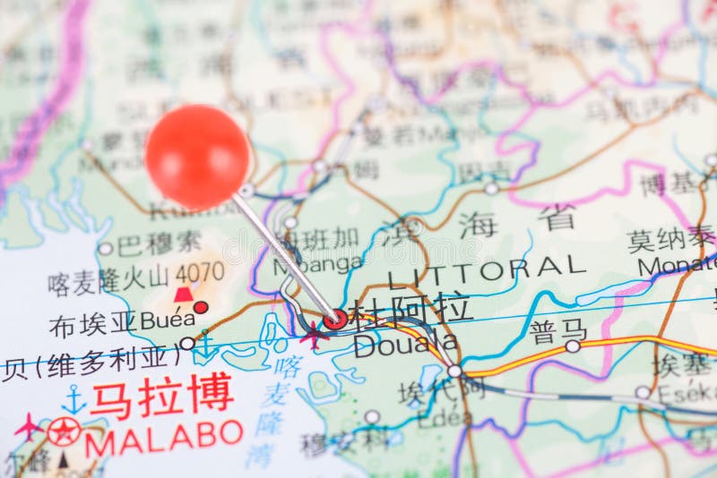 The Location of Douala in Cameroon on the Map Stock Image - Image of ...