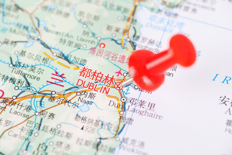 Location of Dublin, the Capital of Ireland, on the Map Stock Photo ...