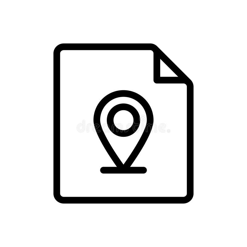 Location file stock vector. Illustration of outline - 216655729