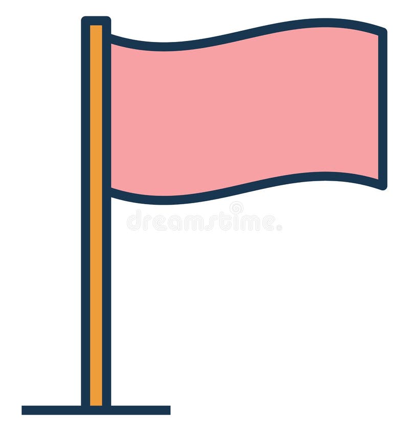 Location Flag, Flag Isolated Vector Icon Can Be Easily Edit and Modify ...