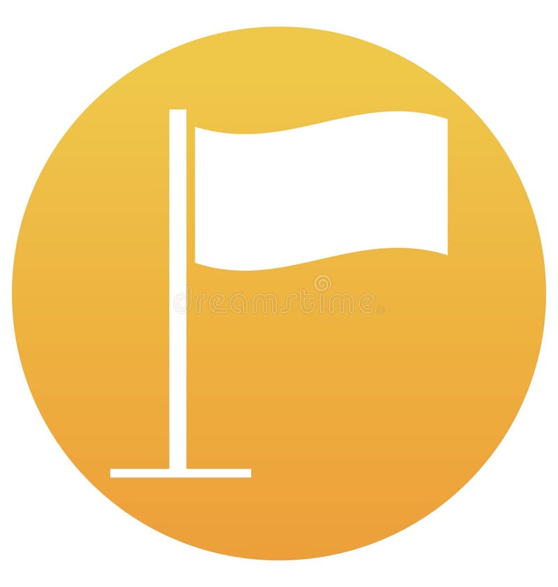 Location Flag, Flag Isolated Vector Icon Can Be Easily Edit and Modify ...