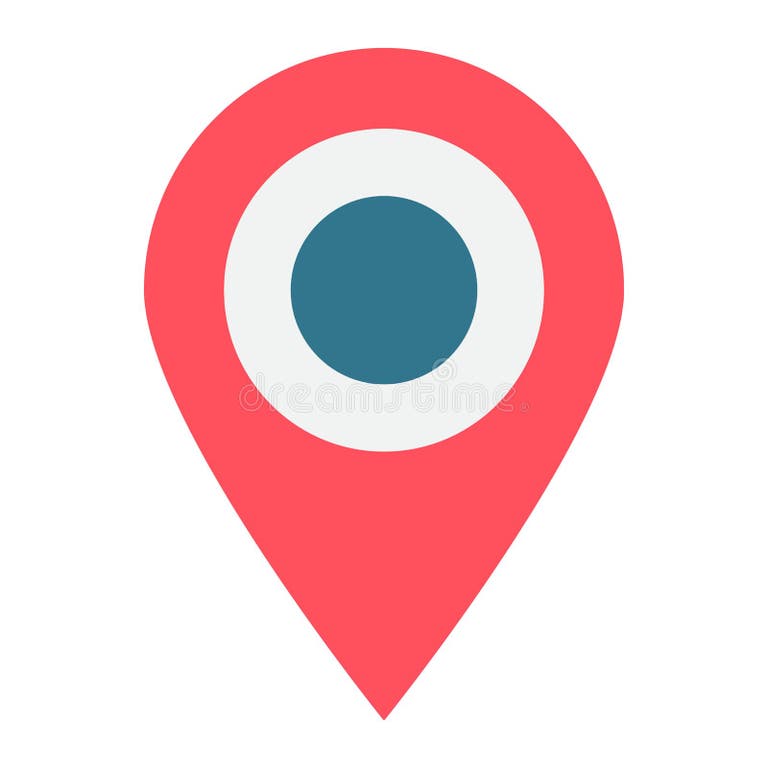 Location Flat Icon, Map Pin and Website Button Stock Vector ...