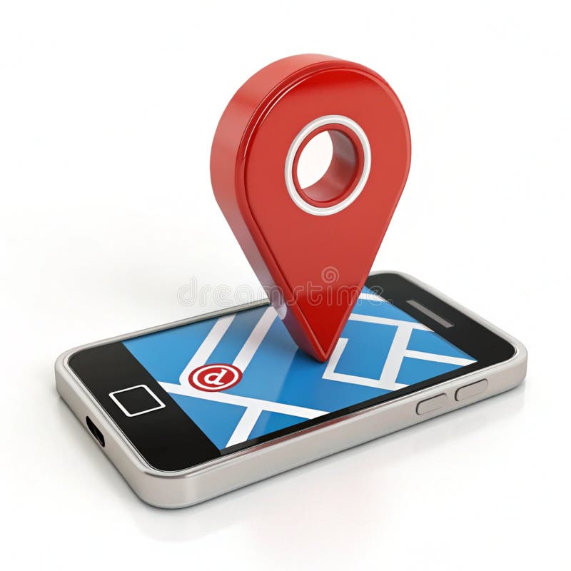 Location GPS Isolated on White Background Stock Illustration ...