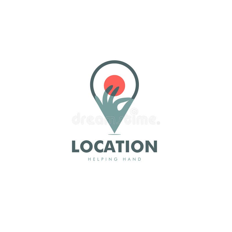 Location Hand Logo Icon Design Vector Concept Location Logo Design ...
