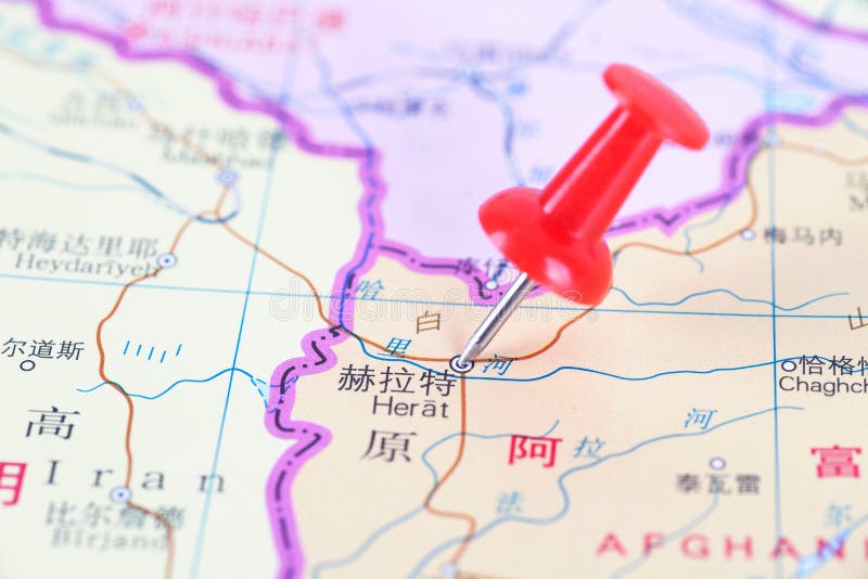 The Location of Herat in Afghanistan on the Map Stock Image - Image of ...