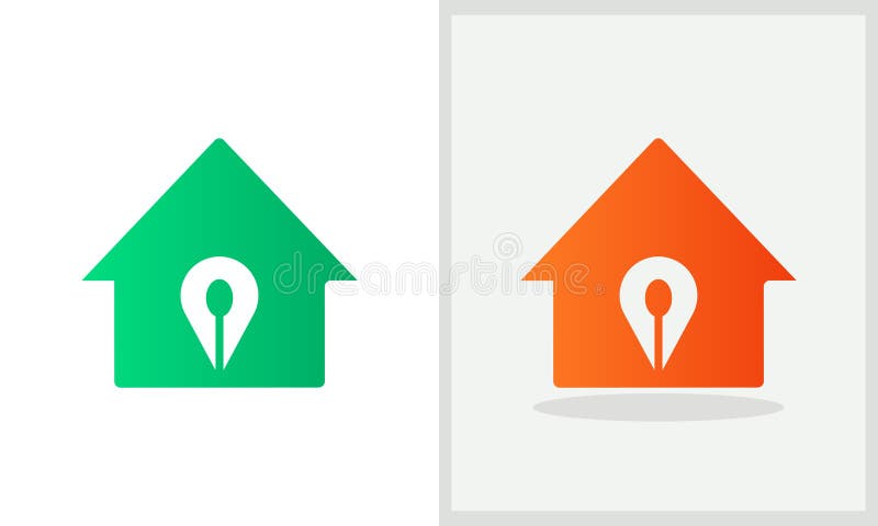 Location House Logo Design. Home Logo with Location Spon Concept Vector ...